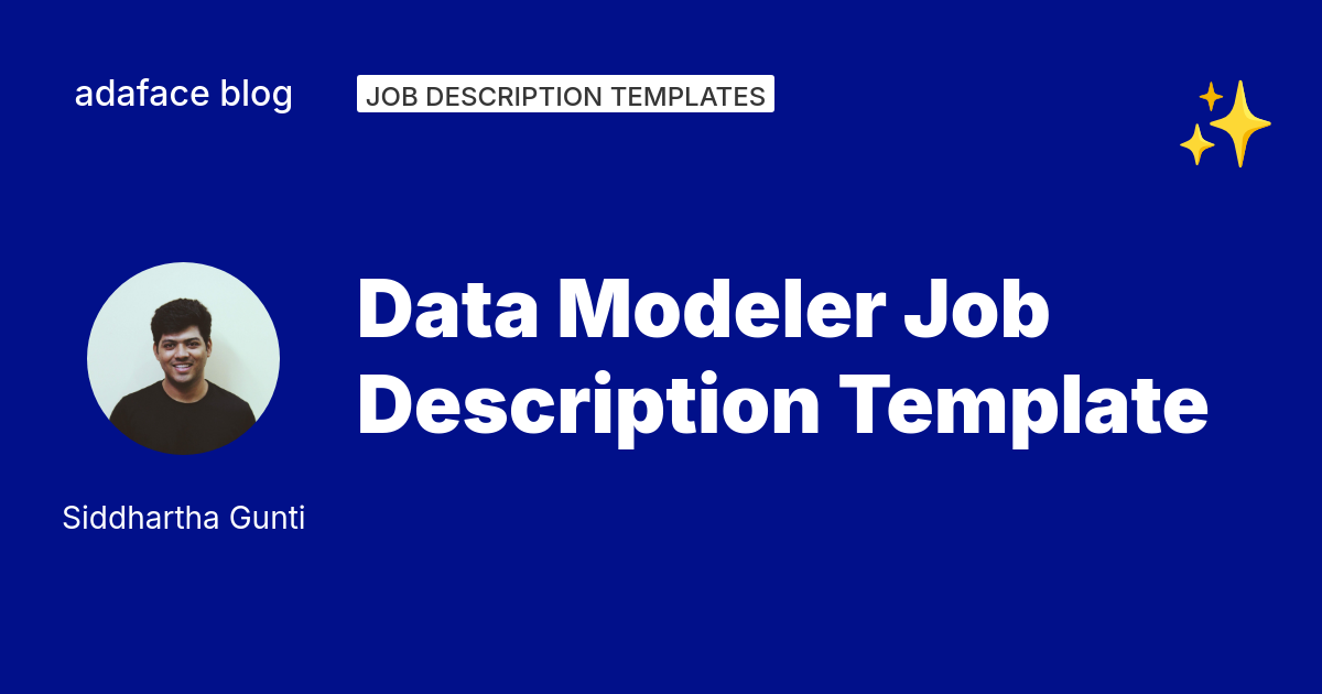Data Modeler Job Description Template | Adaface Data Modeler Job Description Template | Adaface